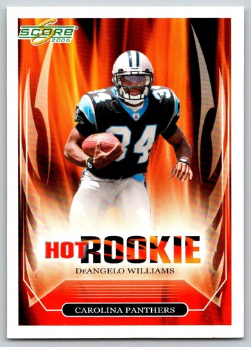 2006 Score Hot Rookies Football Card DeAngelo Williams #6 RC Carolina ...
