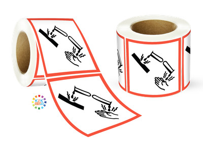 Corrosive - GHS Sign Label Roll (GHS08) | eBay Australia