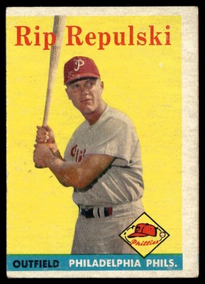 1958 Topps Rip Repulski Philadelphia Phillies #14 | eBay