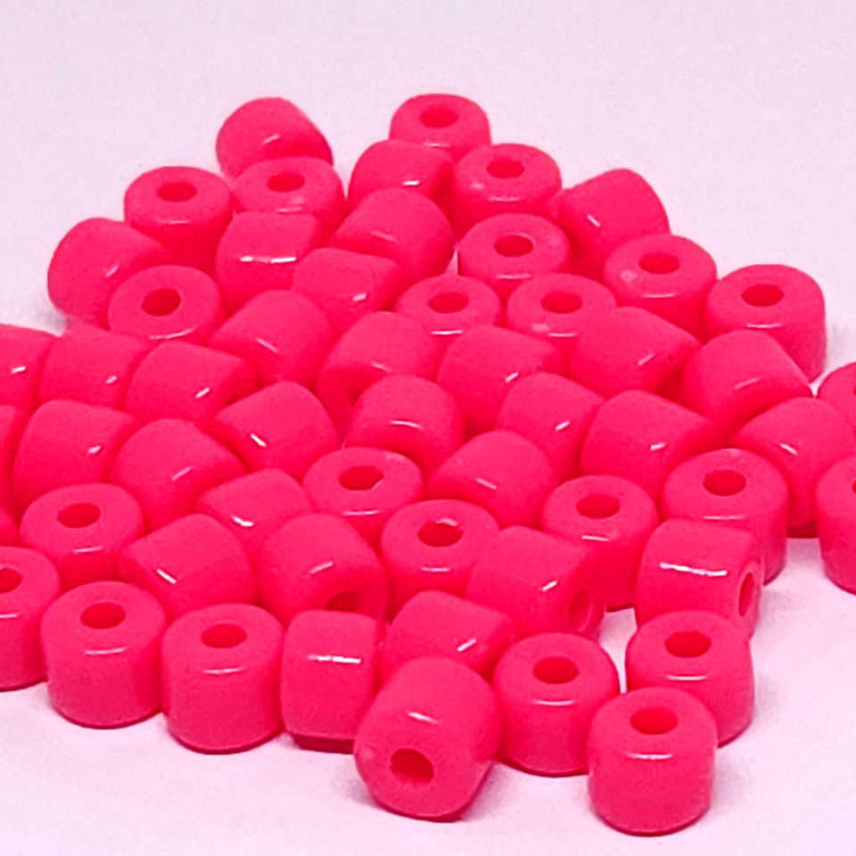 50pcs Hot Pink Acrylic Tube Spacer Craft Beads 6x5mm - B901266 | eBay UK