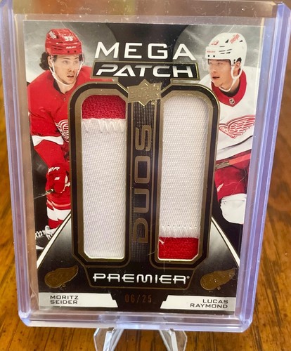 Upper Deck Premier DUOS MEGA PATCH Moritz Seider/ Lucas Raymond /25 # ...