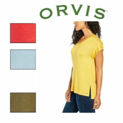 Orvis Ladies' Soft-Feel Tunic v neck Knit Top Blouse Shirt Variety 1 | eBay