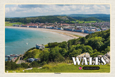 Blechschild 20x30 Wales United Kingdom Llandudno Seebad Wand Deko Bar ...
