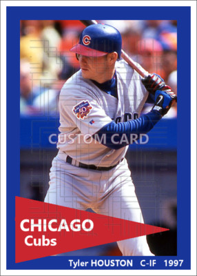 Tyler Houston - 1997 Chicago Cubs - 2.5 x 3.5 custom card (blank back ...