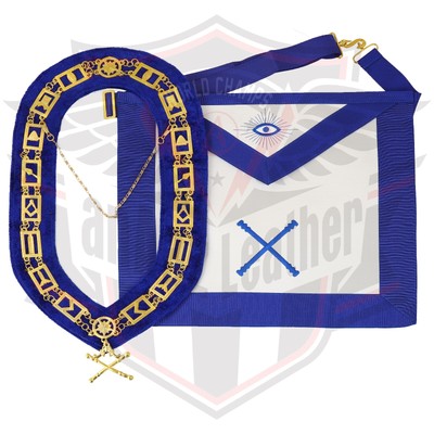 Masonic Master Mason Golden Jewel Colar Handmade Masonic EMBROIDERY ...