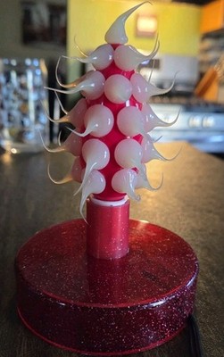 Vintage Y2K Retro Red Jewels Spiky Light Bulb Silicone Spikes w/Lamp ...
