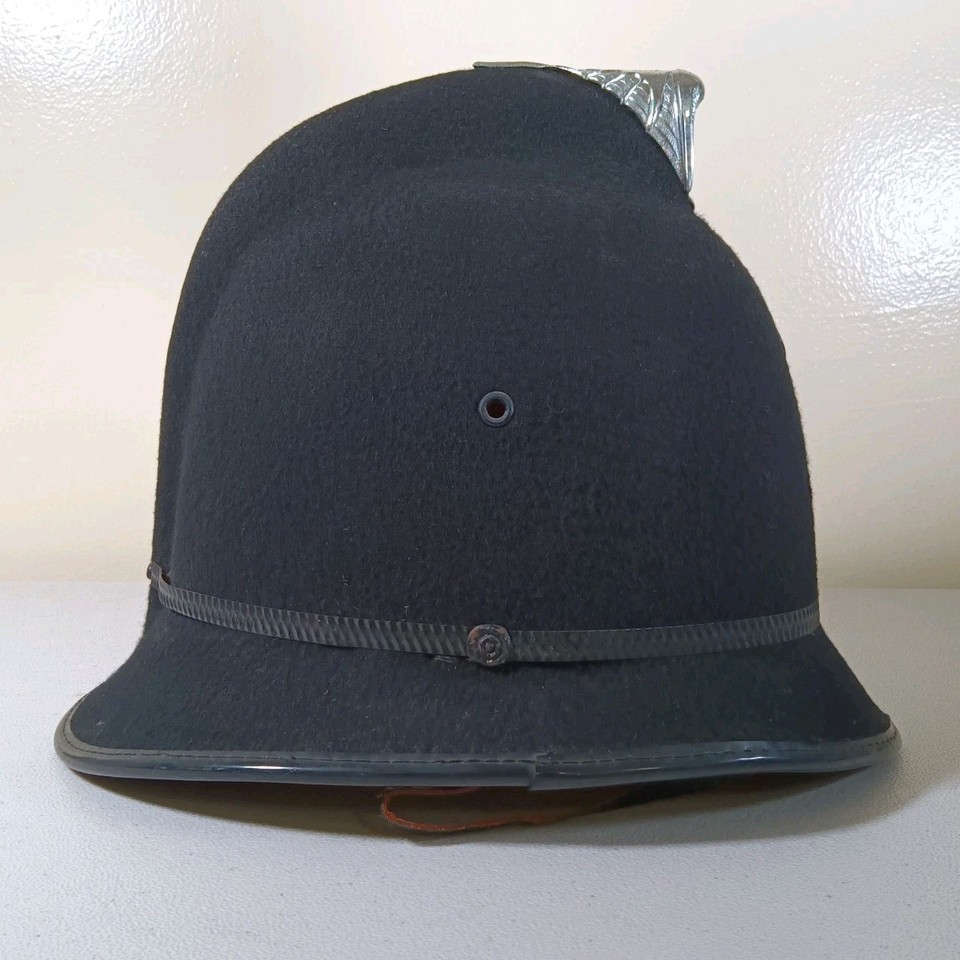 British Police Men’s Bobby Helmet Vintage Hat England London Black UK ...