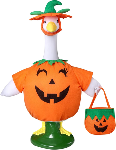 Fall Porch Goose Outfit, Pumpkin Lawn Goose Clothes, Cute Halloween ...