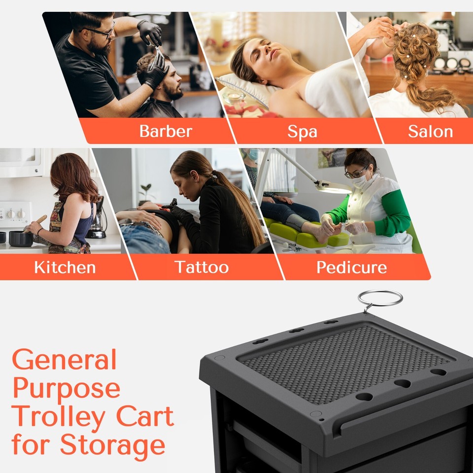 TASALON Salon Trolley Cart for Salon Station - Space Saving Salon ...