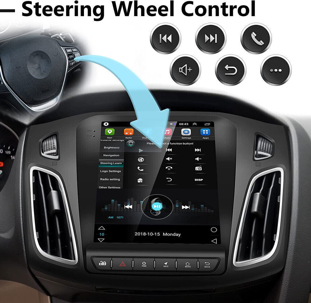 Android 12 For 2012-2018 Ford Focus GPS Navi Car Stereo Radio 9.7 ...