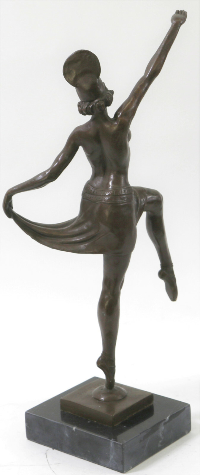 French Reproduction Bronze Sculpture Dancer by Molins-Balleste Marble ...