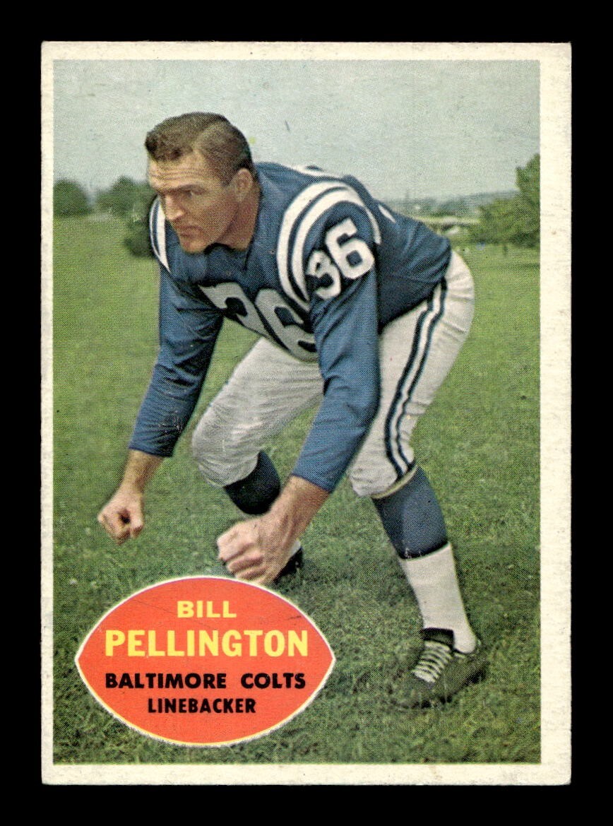 1960 Topps #8 Bill Pellington Colts EX+ *w8 | eBay