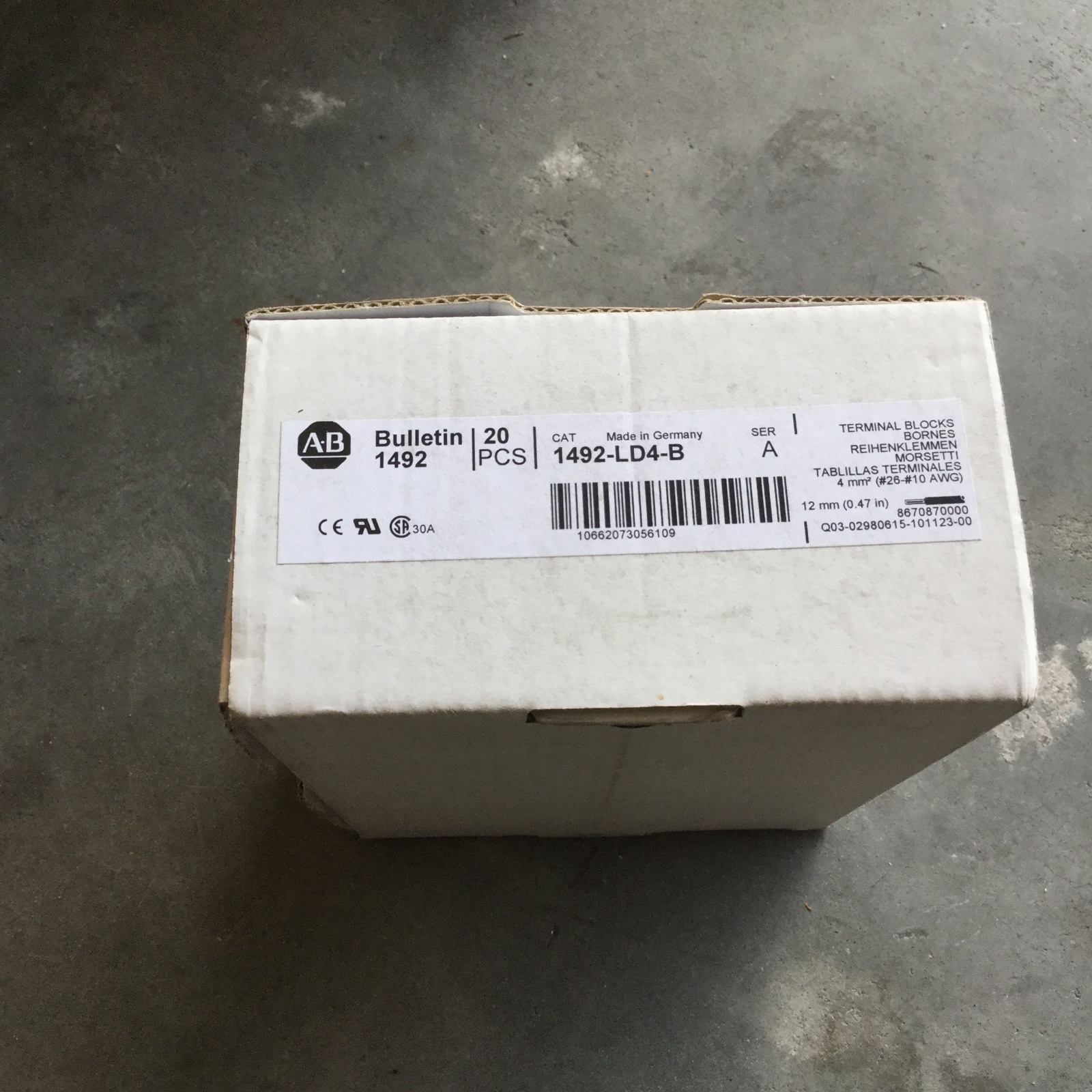 Allen Bradley terminal blocks 1492-LD4 B | eBay