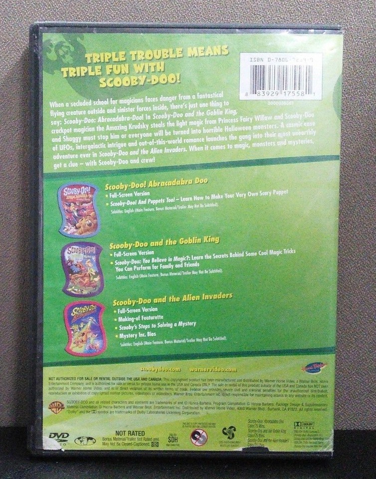 Scooby Doo: 3-Pack Fun- (3 DVD Set) LIKE NEW 883929203185| eBay