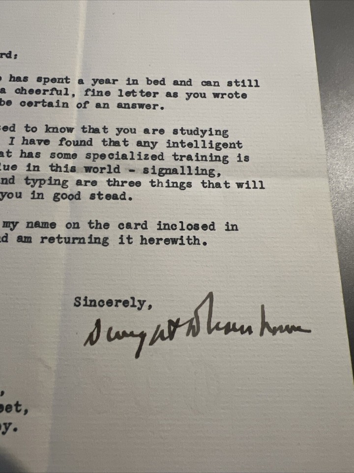 Dwight Eisenhower 1943 Typed Letter Signed as General - World War II ...