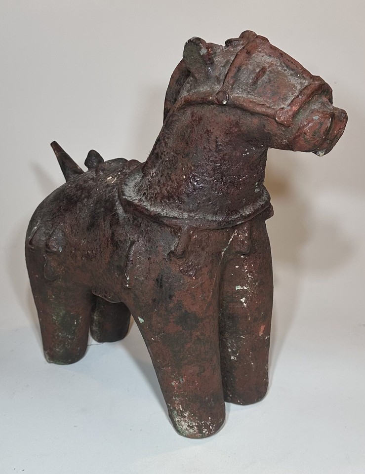 Vintage Asian Terracotta Horse Sculpture Made in Japanese Haniwa ...