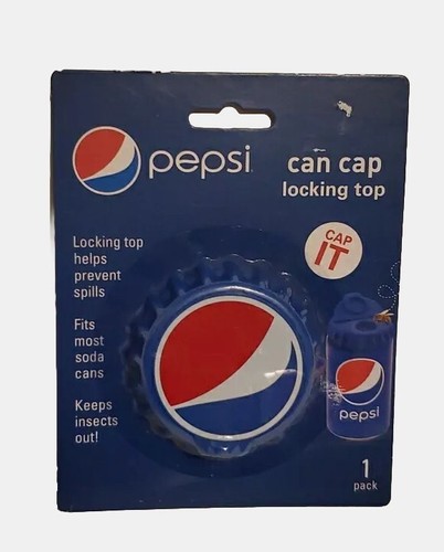 Brand New Sealed Pepsi Soda Can Cap Locking Top Pop Keep Bugs Out ...