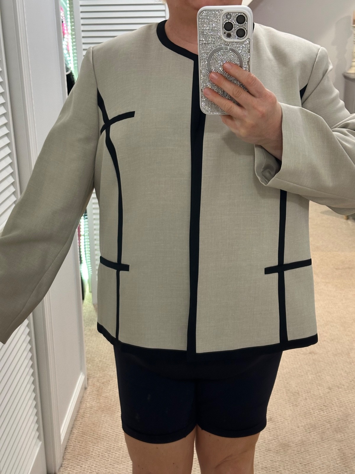 Jones Studio Separates Tan & Black Women’s Jacket 22W… - Gem