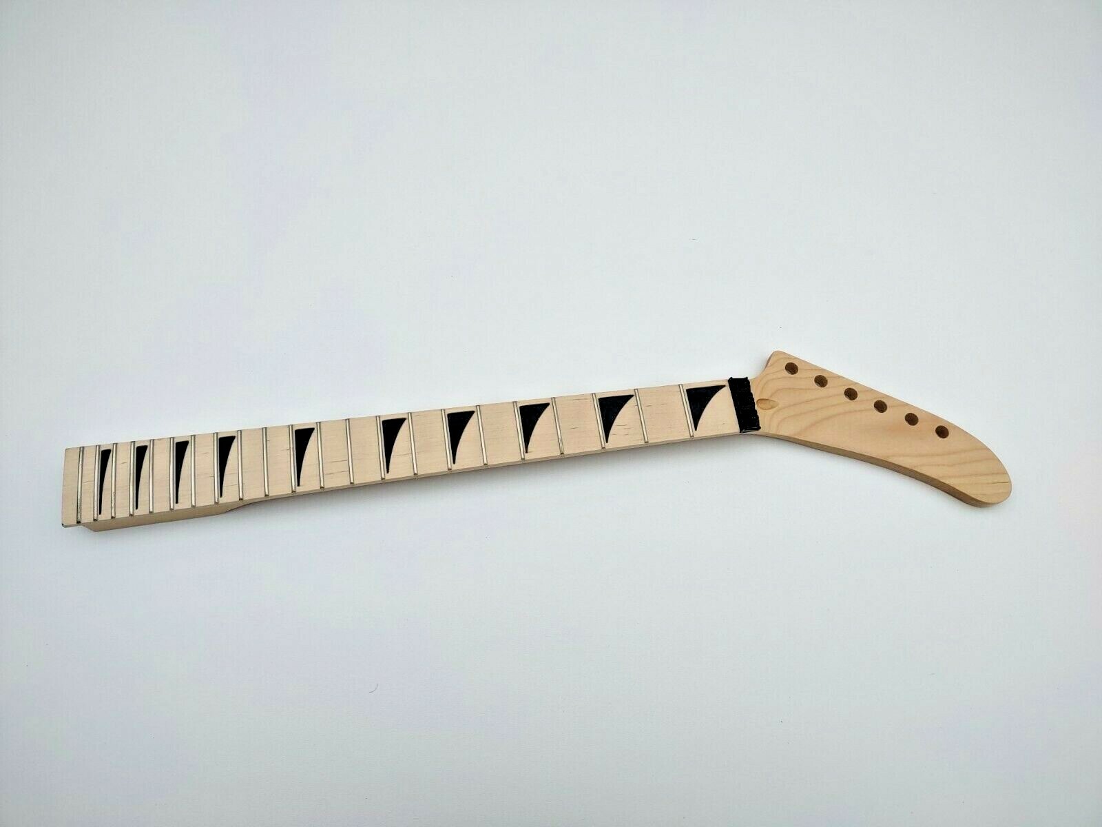 22 FRET SHARK FIN INLAYS MAPLE GUITAR NECK REPLACEMENT FLOYD ROSE NUT ...