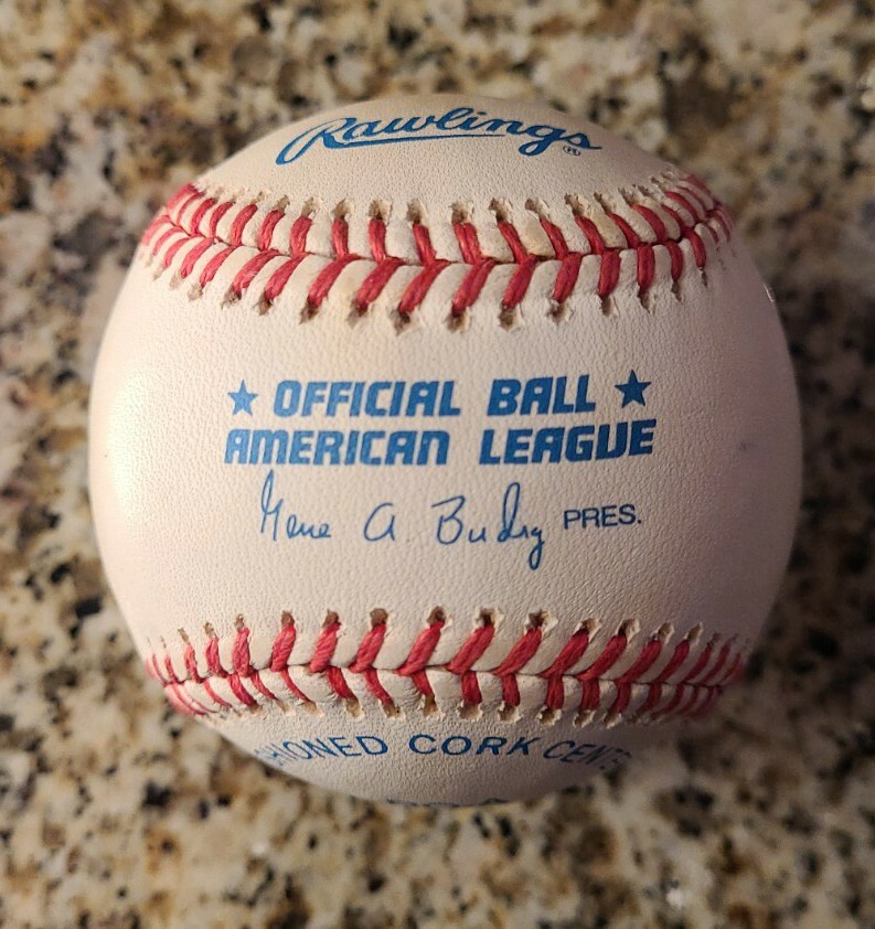 Rickey Henderson single signed Baseball, some fading from sharpie ...