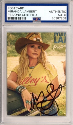 Miranda Lambert SIGNED SEXY & HOT Cover Photo Picture Card PSA DNA COA ...