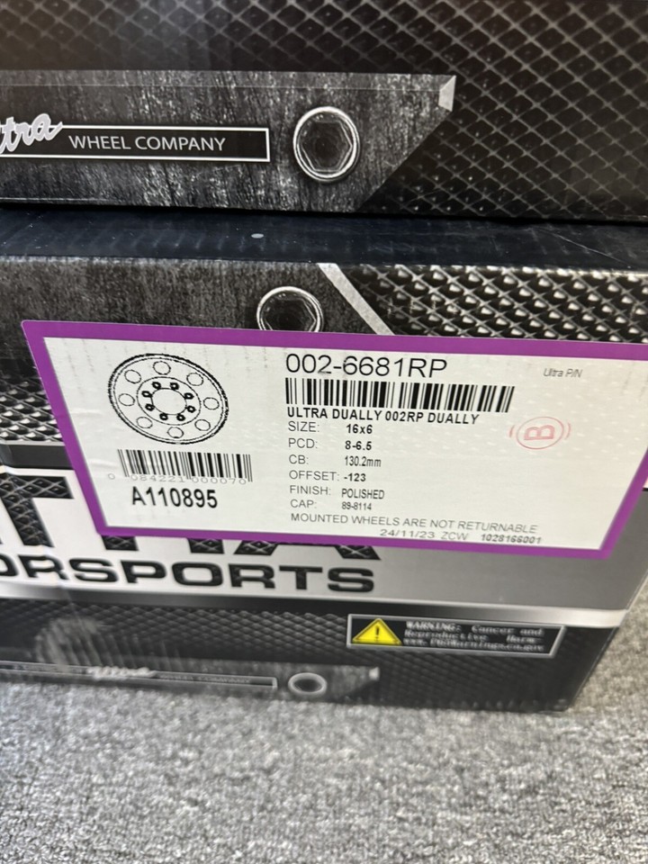 Set of 4-16" Inch Ultra Modular Dually 8x6.5" Polished Wheels Rims | eBay