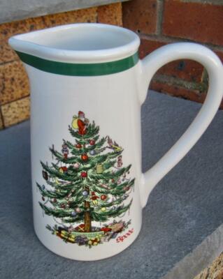 Spode Christmas Tree 7" Pitcher Made for Teleflora | eBay
