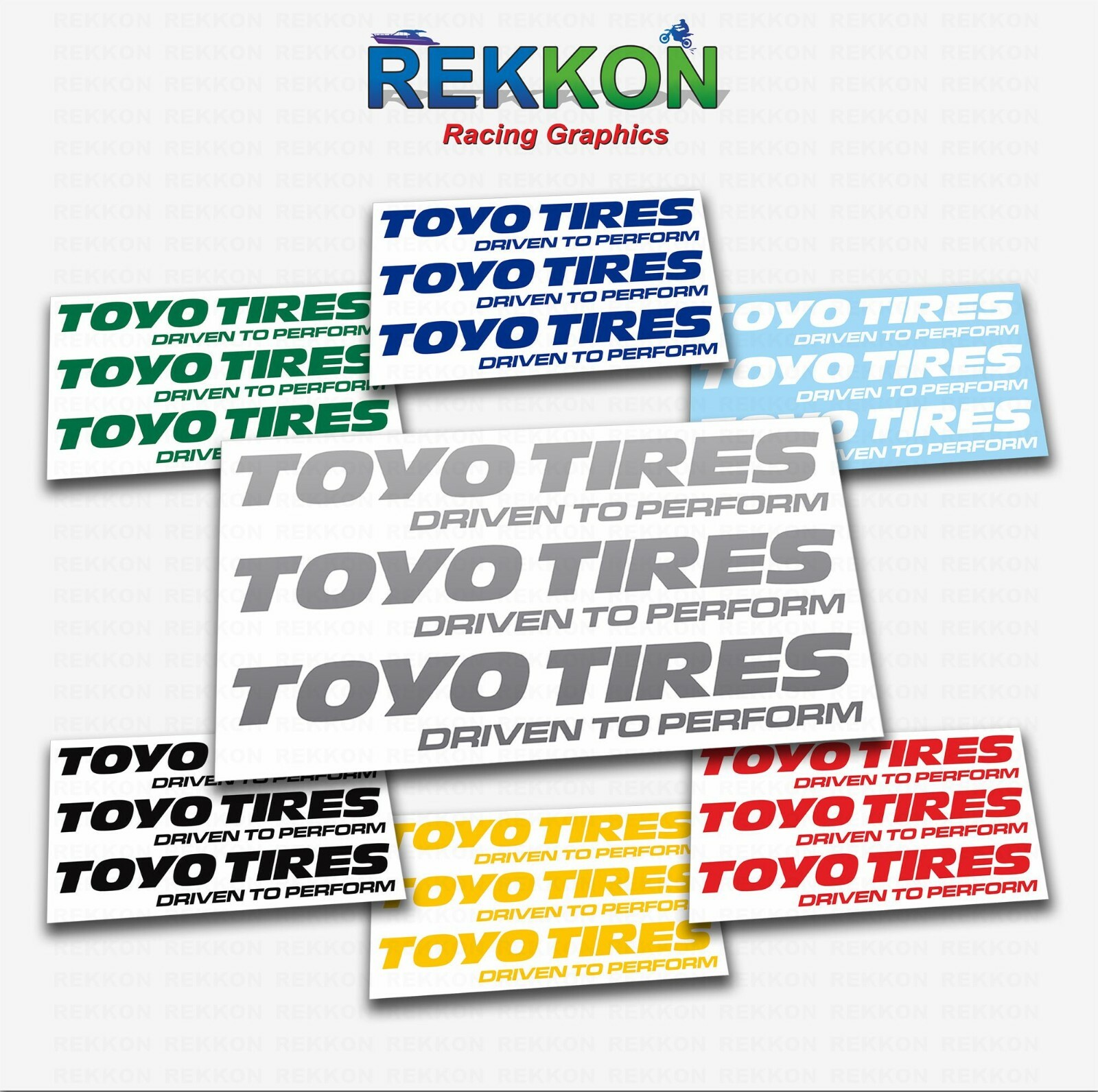 x3 305mm 12" Toyo Tires Decal Sticker Perform T1R Proxes GP D1 Driven ...