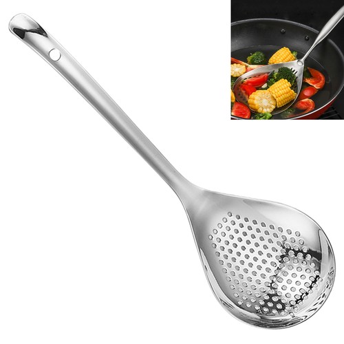 Stainless Steel Daily Use Slotted Spoon Frying Cooking Utensils Hanging ...