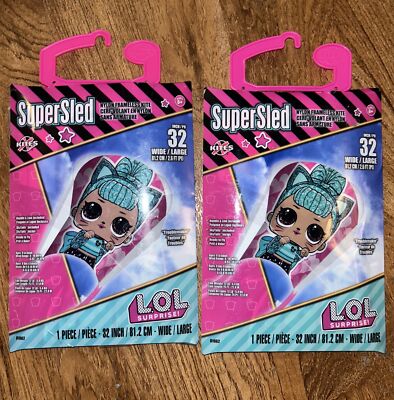 2x LOL Surprise Troublemaker Kite 32" Wide Nylon Frameless SuperSled X ...