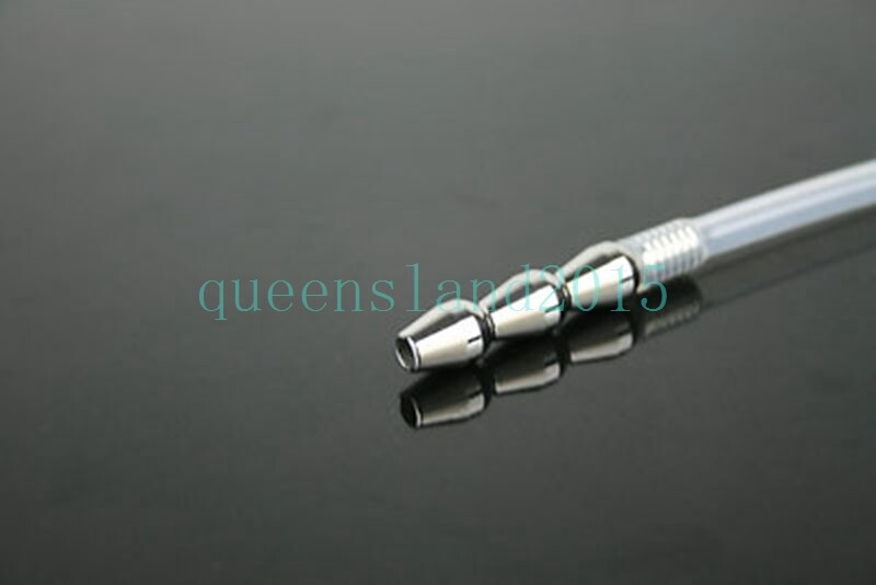 Stainless Steel&Silicone Long Tube Sounds Stretching Through Hole Plug ...