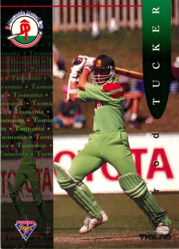 1995 1996 TASMANIA Cricket Card ROD TUCKER One Day Futera | eBay Australia