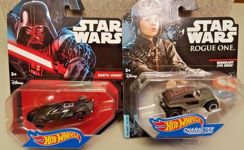 2014 Hot Wheels Star Wars Jyn Erso & 2015 Darth Vader Die Cast Cars | eBay