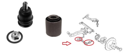 Rear Control Trailing Arm Bush Bushing and Ball Joint for Mitsubishi ...