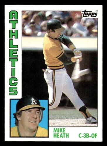 1984 #567 Mike Heath Catcher & Third Base & Outfield ATHLETICS FREE ...