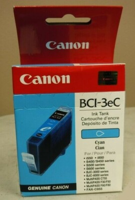 Genuine Canon BCI-3eC Cyan Ink Cartridge 4480A003 New Sealed Box | eBay