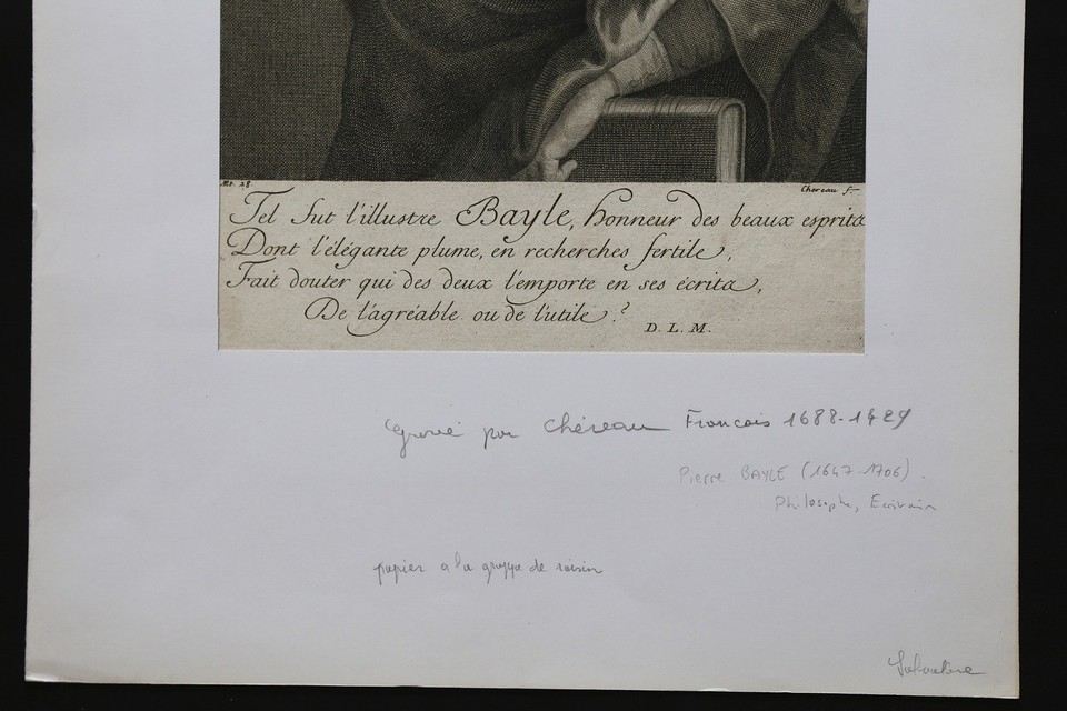 François CHEREAU (1680-1729) portrait de Pierre BAYLE (1647-1706 ...
