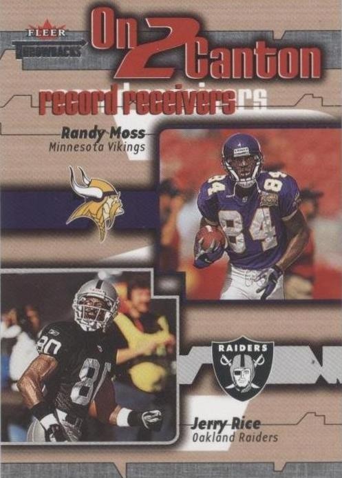 2002 Fleer Throwbacks - On 2 Canton Jerry Rice, Randy Moss #4 OTC for ...
