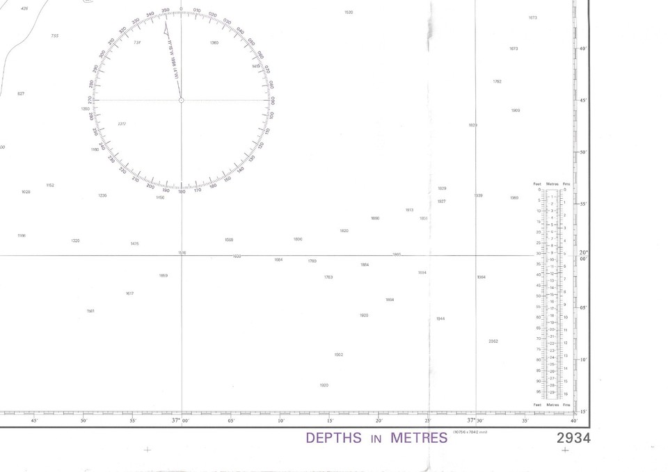 2934 Africa East Coast Mozambique Beira Rio Zambeze Chart Map Marine ...