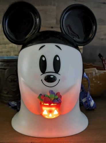 Brand New w Tab Disneyland Halloween Mickey Mouse Ghost Popcorn Bucket ...