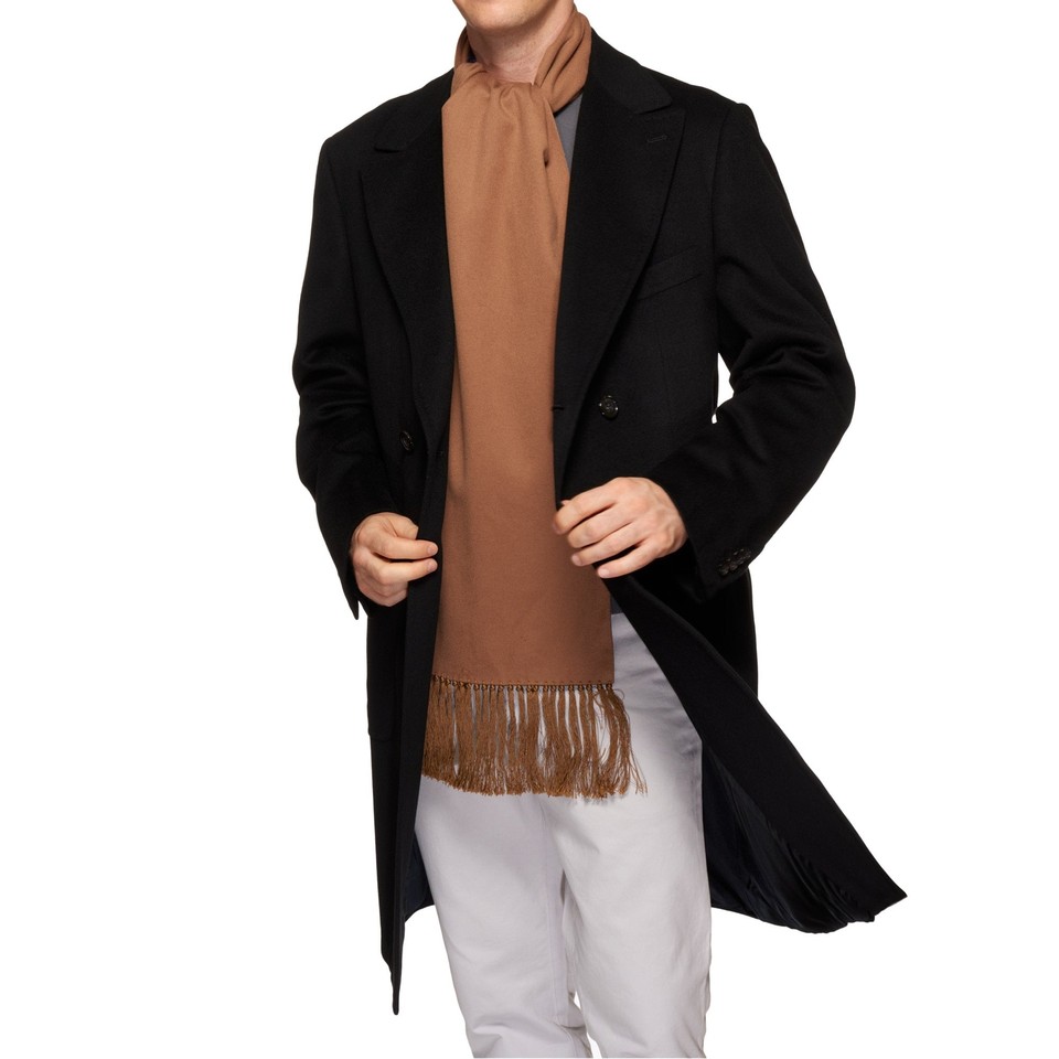 KITON Napoli Handmade Black Cashmere Vicuna Peru DB Coat Overcoat NEW ...