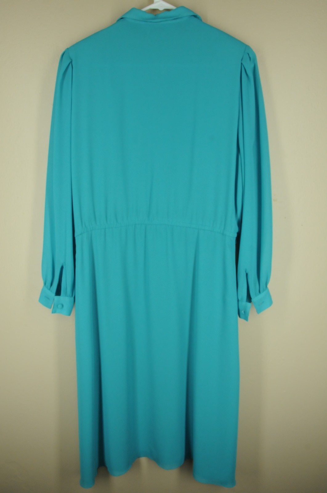 Vintage PS2 Women's Turquoise Ruffled 80's Blouse Dress Size 8 | eBay