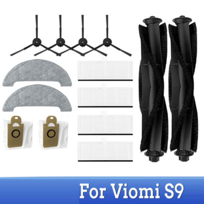 For VIOMI S9 Vacuum Cleaner Parts Rolling Side Brush Filter Mop Cloth ...