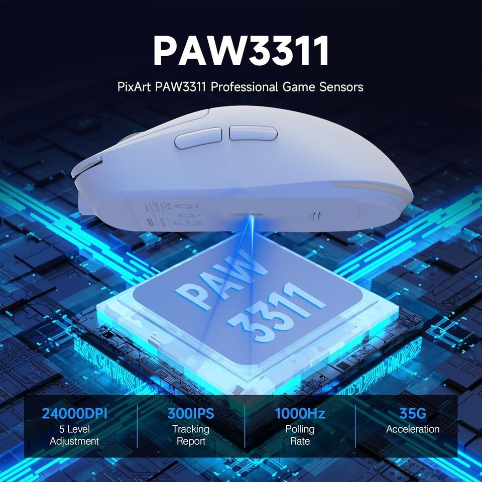 MAGIC-REFINER G6 Wireless Gaming Mouse, 24000 DPI, 72g Lightweight ...