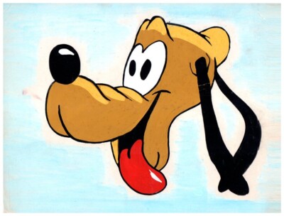 Walt Disney Pluto Original Hand Painted Character Art 1947 Pluto's Blue ...