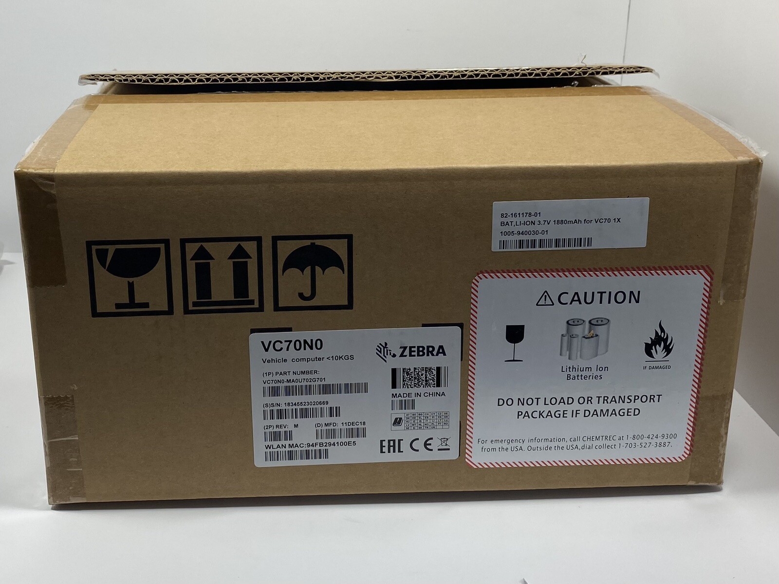 Zebra VC70 VC70N0-MA0U702G7WR KIT Keyboard, Tray, U Mount, LI3608-ER ...