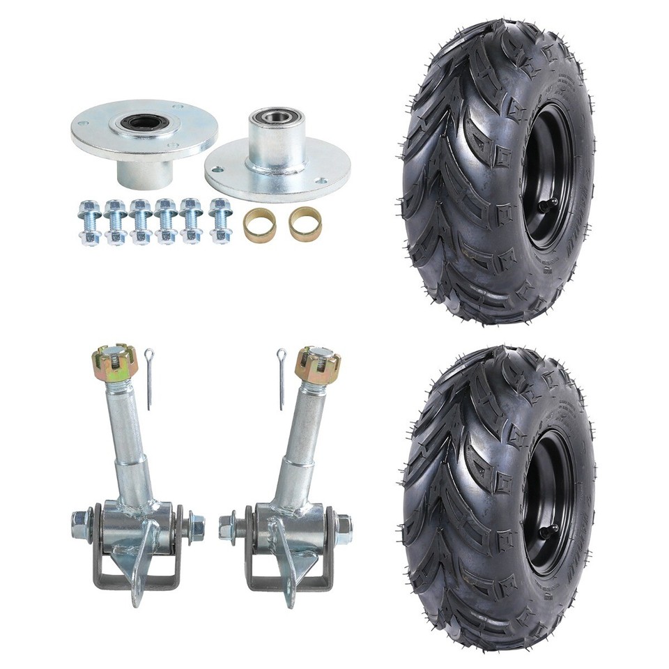 145/70-6 Tire 3 Lug Bolt Rim Steering Spindle Wheel Hub ATV Go Kart ...