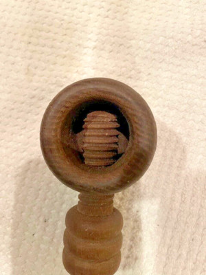 Vintage Wooden Screw Type Nut Cracker | eBay