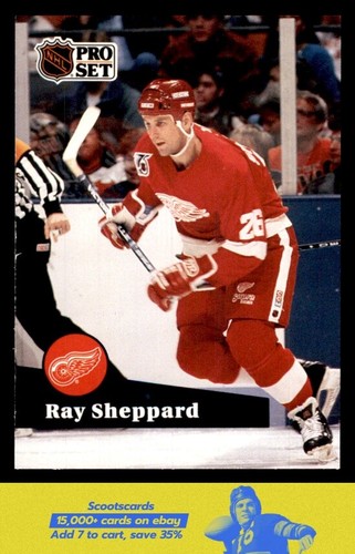 1991-92 Pro Set Ray Sheppard card #380 Detroit Red Wings | eBay.de