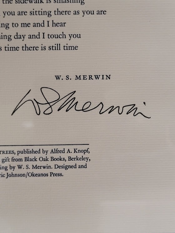 W S Merwin / The Sound of the Light Broadside Signed 1988 | eBay